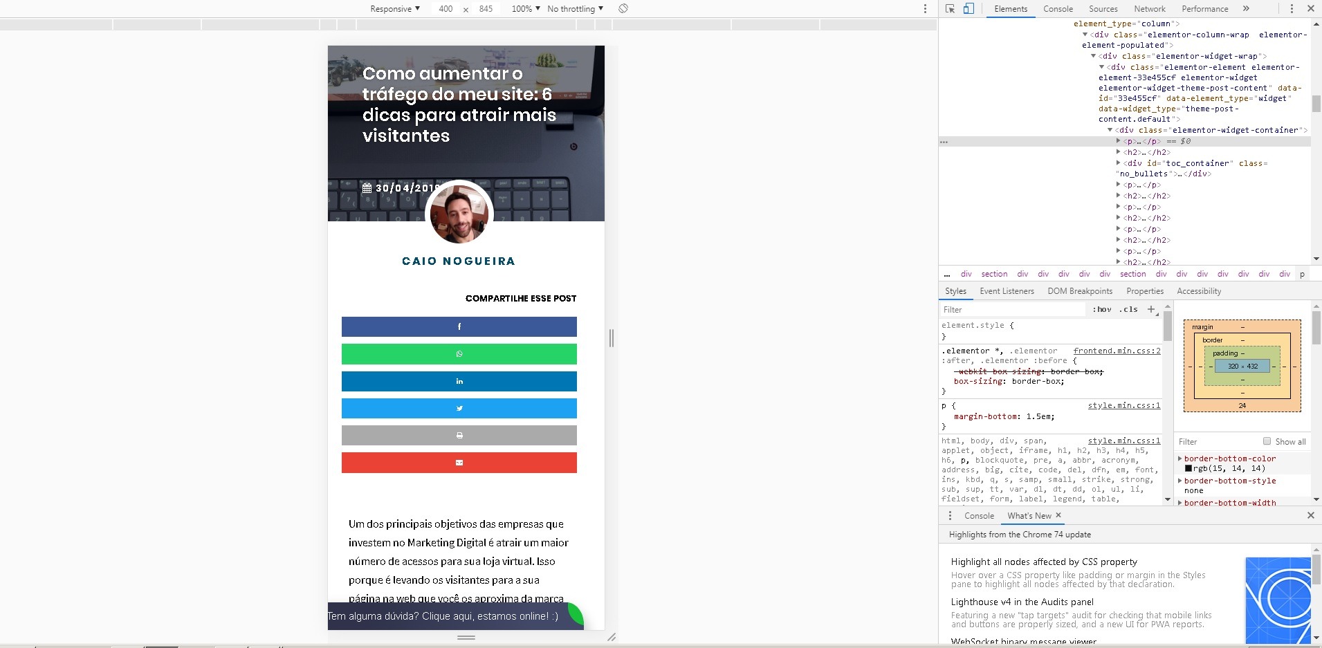 Como testar site responsivo no Google Chrome? | UpSites